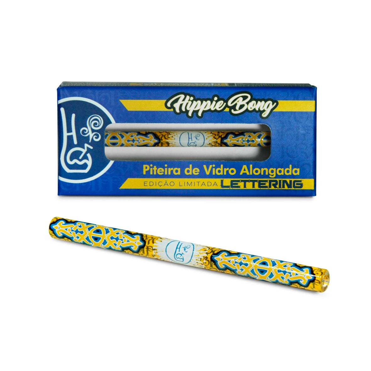 Piteira de Vidro Lettering Alongada – Hippie Bong